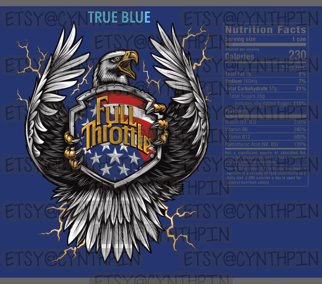 DIGITAL | Full Throttle True Blue | JPEG | 20oz | Sublimation Skinny ...