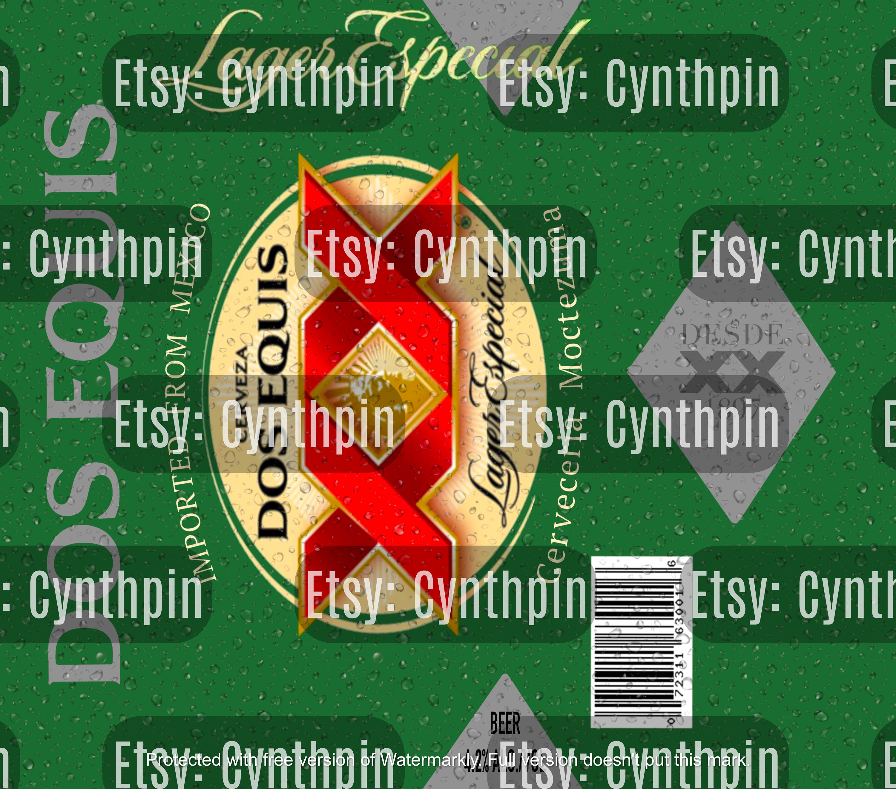 DIGITAL | Xx Dos Equis | PNG | JPEG | 20oz Skinny Tumbler - Etsy