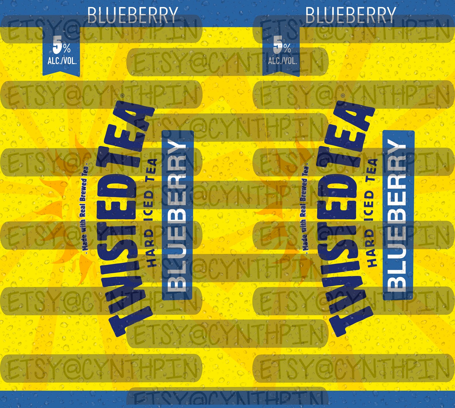 DIGITAL Twisted Tea Blueberry PNG JPEG 20oz Skinny - Etsy