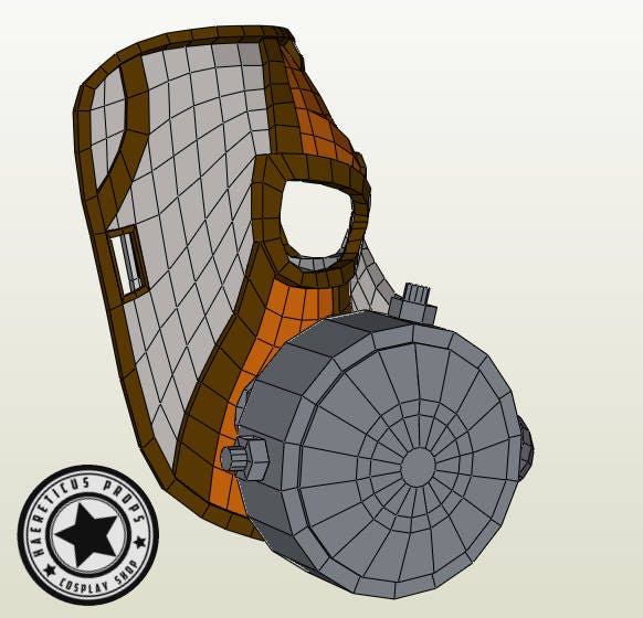 Borderlands2 Krieg Mask Pepakura File for Cosplay Helmet - Etsy