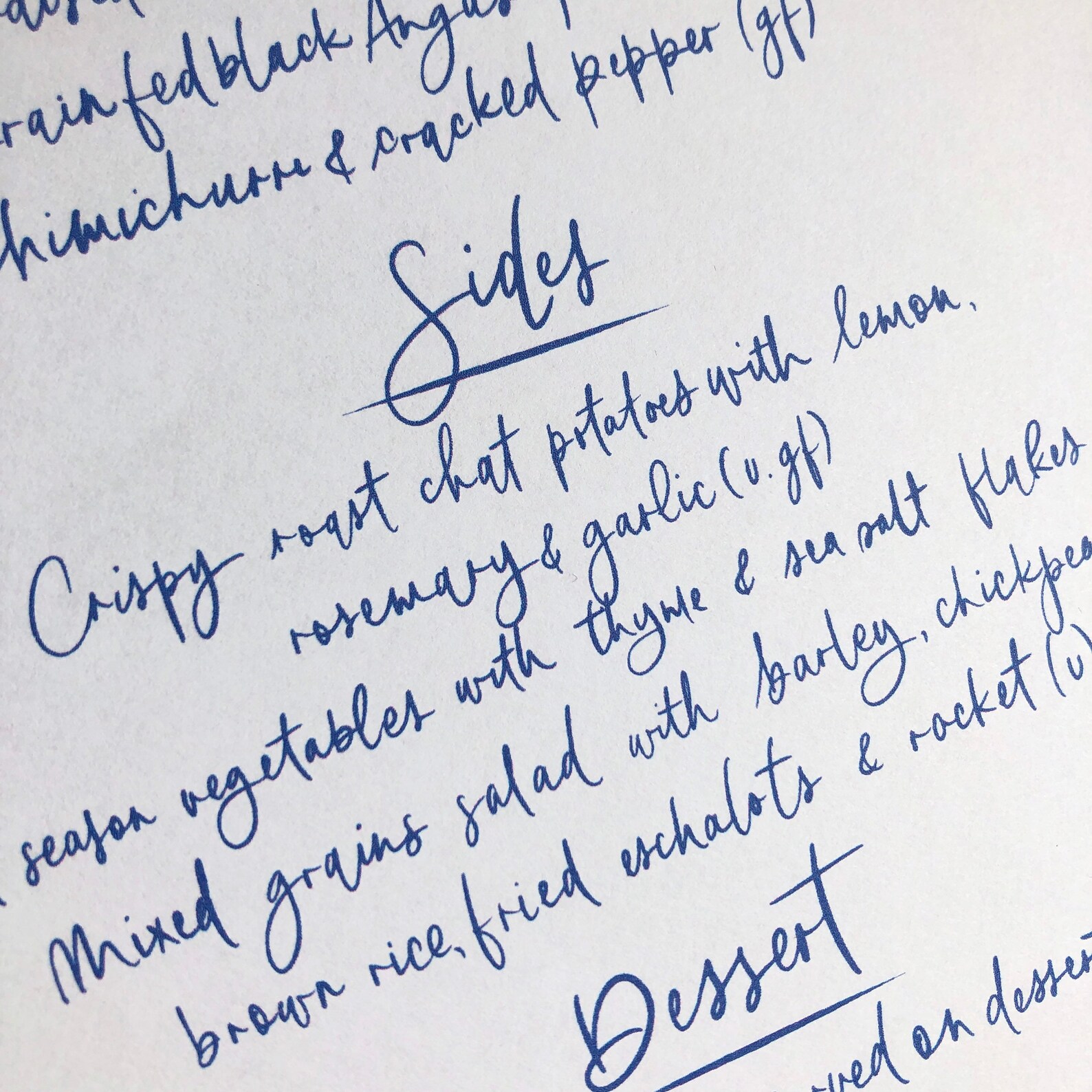 Custom Calligraphy Wedding Menu, Luxury Dinner Menu for Your Wedding or ...