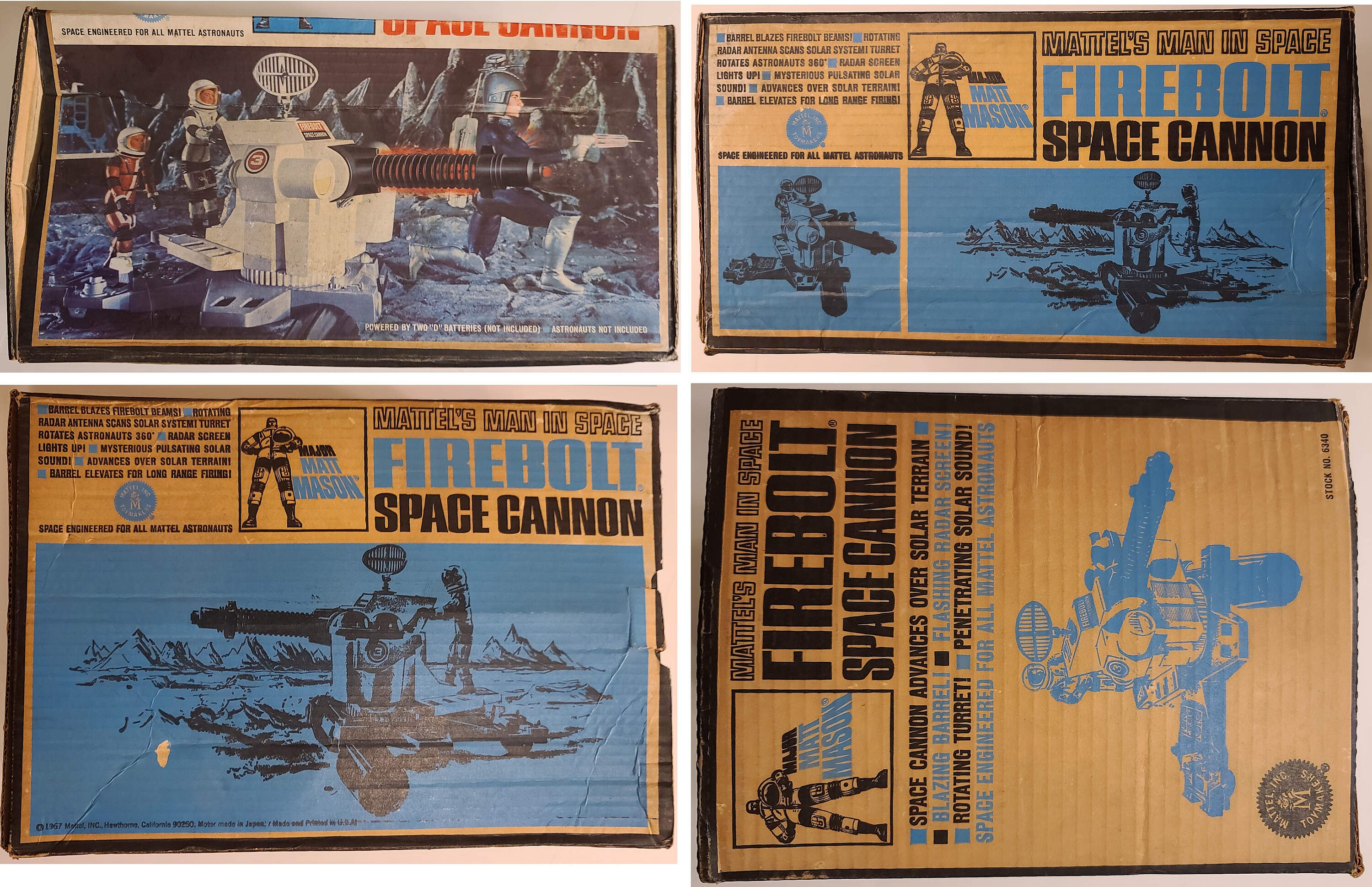 Vintage MATTEL, Man in Space, Major Matt Mason, Firebolt Space Cannon ...