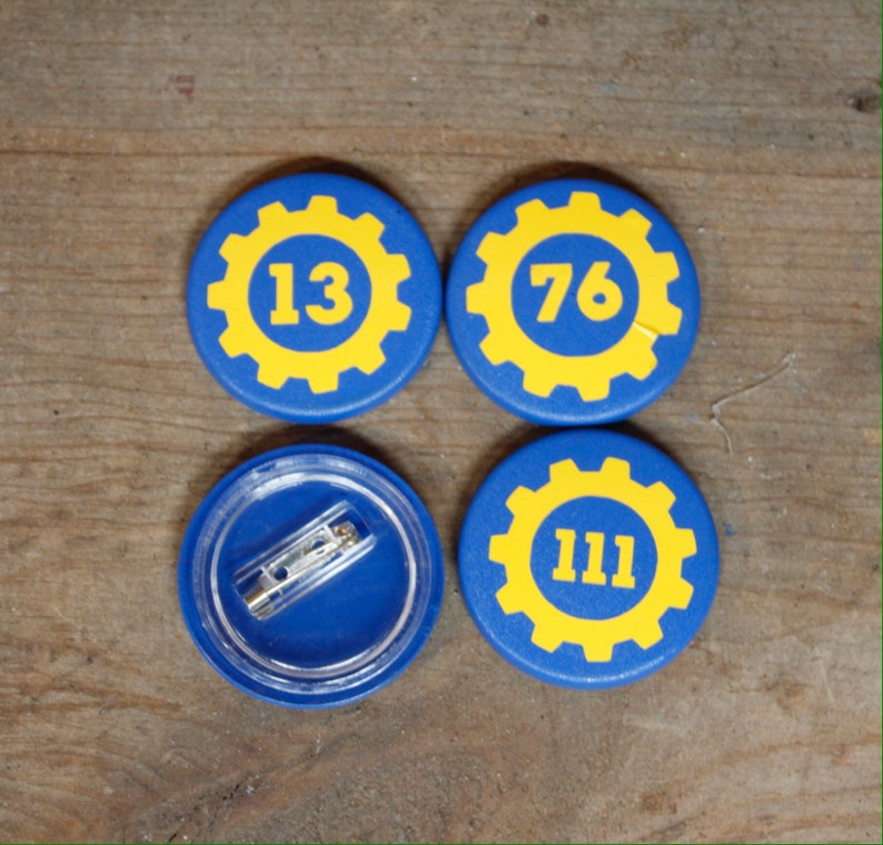 Fallout Vault Number Pinback Buttons - Etsy España