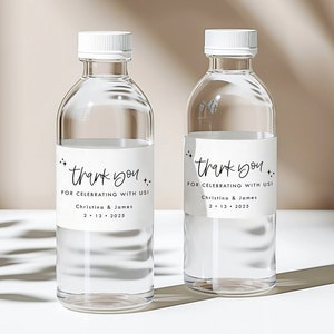Thank You for Celebrating With Us Water Bottle Labels || Wedding Water ...