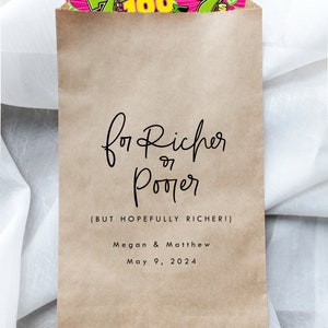 For Richer or Poorer Favor Bags Wedding Scratchers Favor, Wedding ...