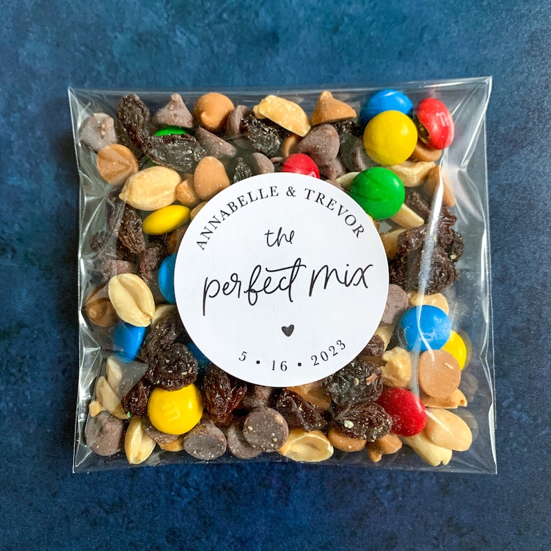 The Perfect Mix Stickers Personalized Wedding Trail Mix - Etsy