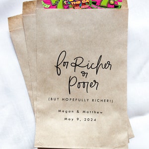 For Richer or Poorer Favor Bags Wedding Scratchers Favor, Wedding ...