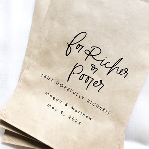 For Richer or Poorer Favor Bags Wedding Scratchers Favor, Wedding ...