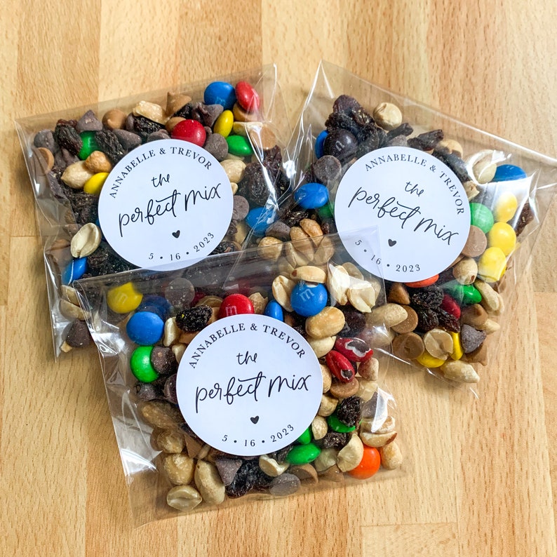 The Perfect Mix Stickers Personalized Wedding Trail Mix - Etsy