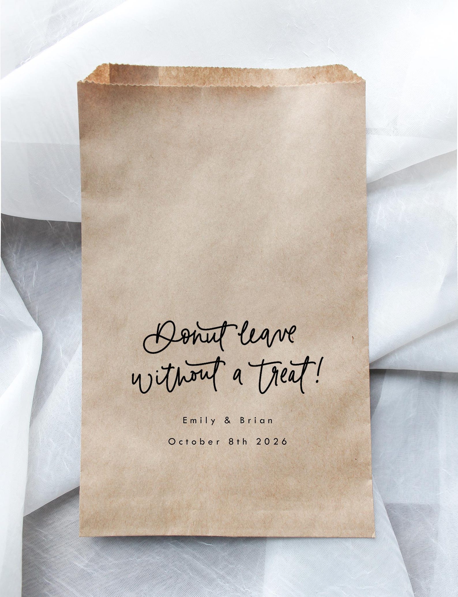 Donut Leave Without a Treat! Favor Bag || Donut Wedding Favor Bag ...