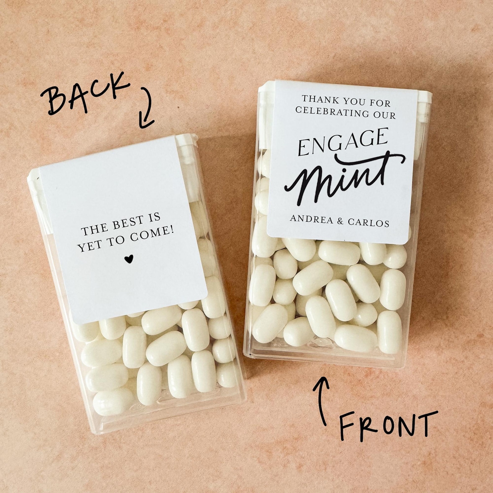 Engage-mint Personalized Tic Tac Labels || Engagement Party Favors ...