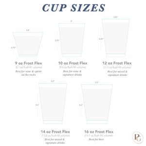 Personalized Frosted Party Cups - Initials || Wedding Cups, Frosted ...