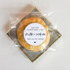 Better Together Like Milk and Cookies Stickers || Wedding Candy Favors ...