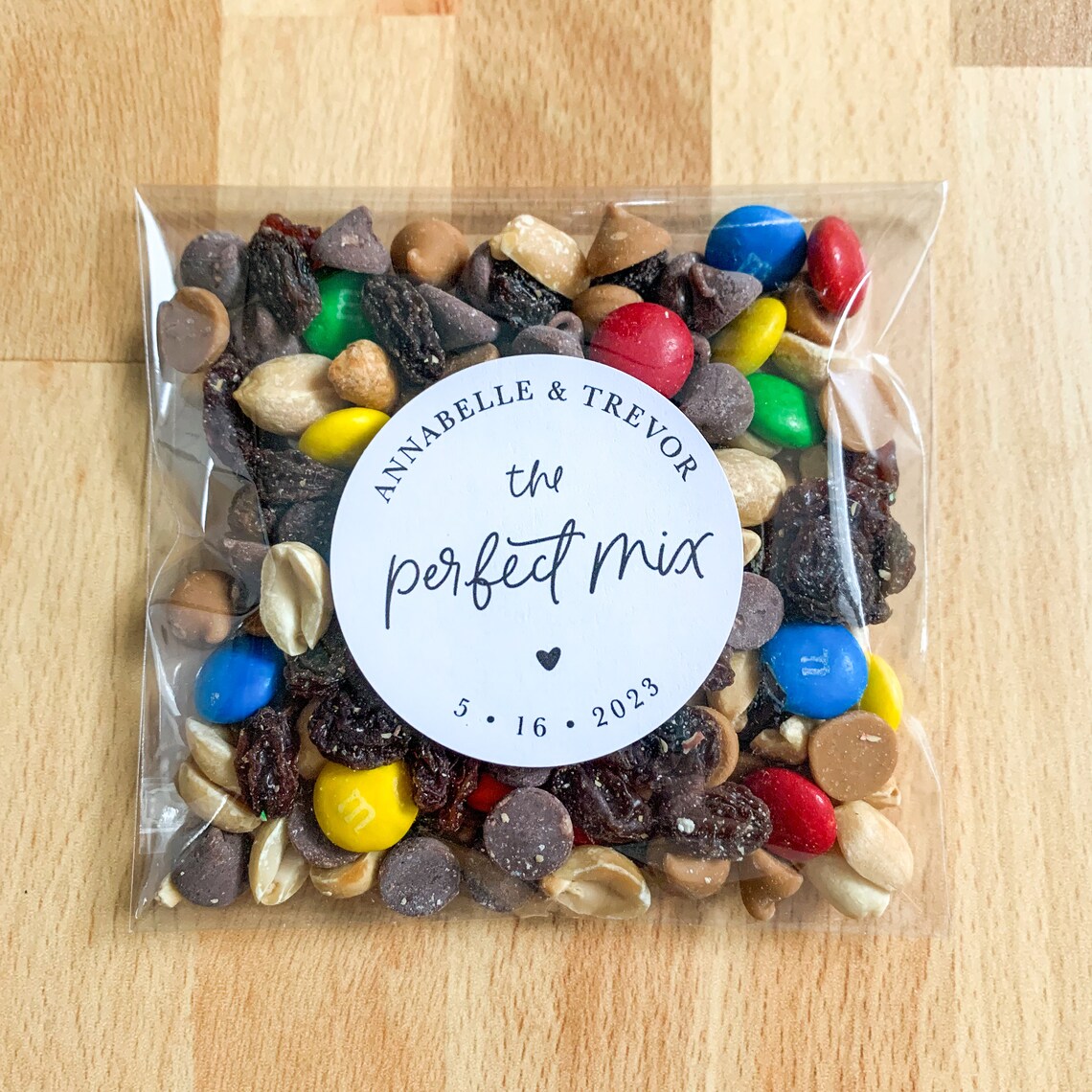 The Perfect Mix Stickers Personalized Wedding Trail Mix - Etsy
