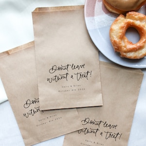 Donut Leave Without a Treat Favor Bag Donut Wedding Favor Bag, Party ...