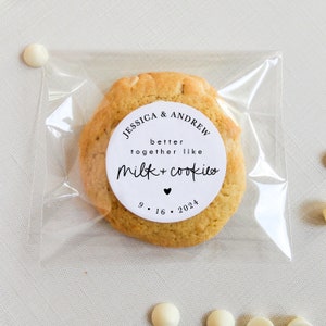 Better Together Like Milk and Cookies Personalized Stickers Wedding ...