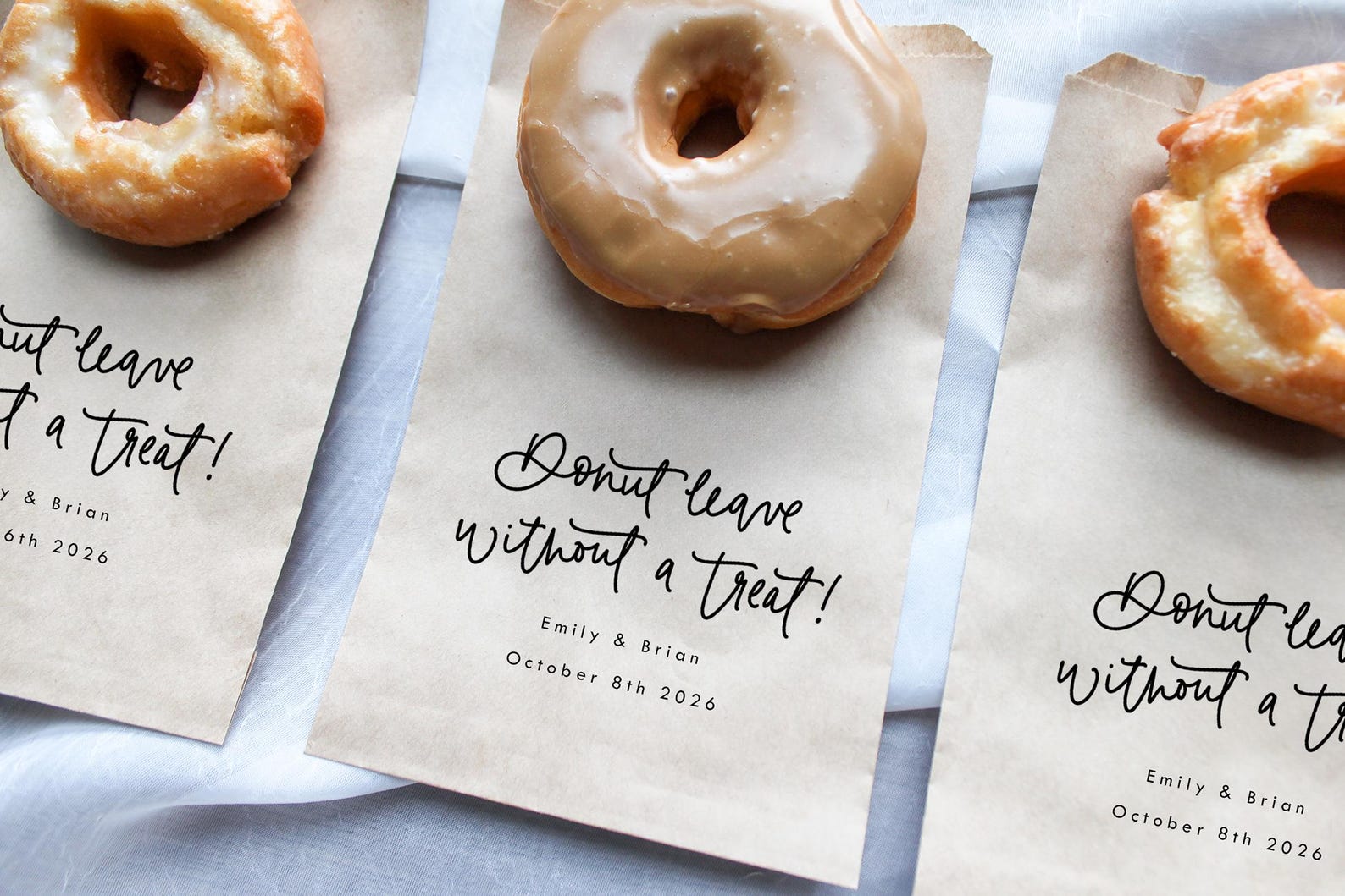 Donut Leave Without a Treat! Favor Bag || Donut Wedding Favor Bag ...