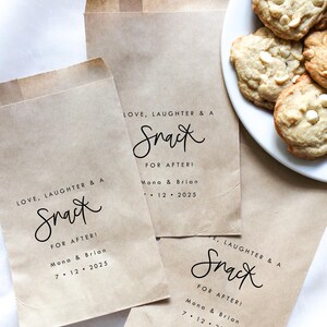 Love, Laughter, and a Snack for After! Favor Bags || Popcorn Favor Bag ...
