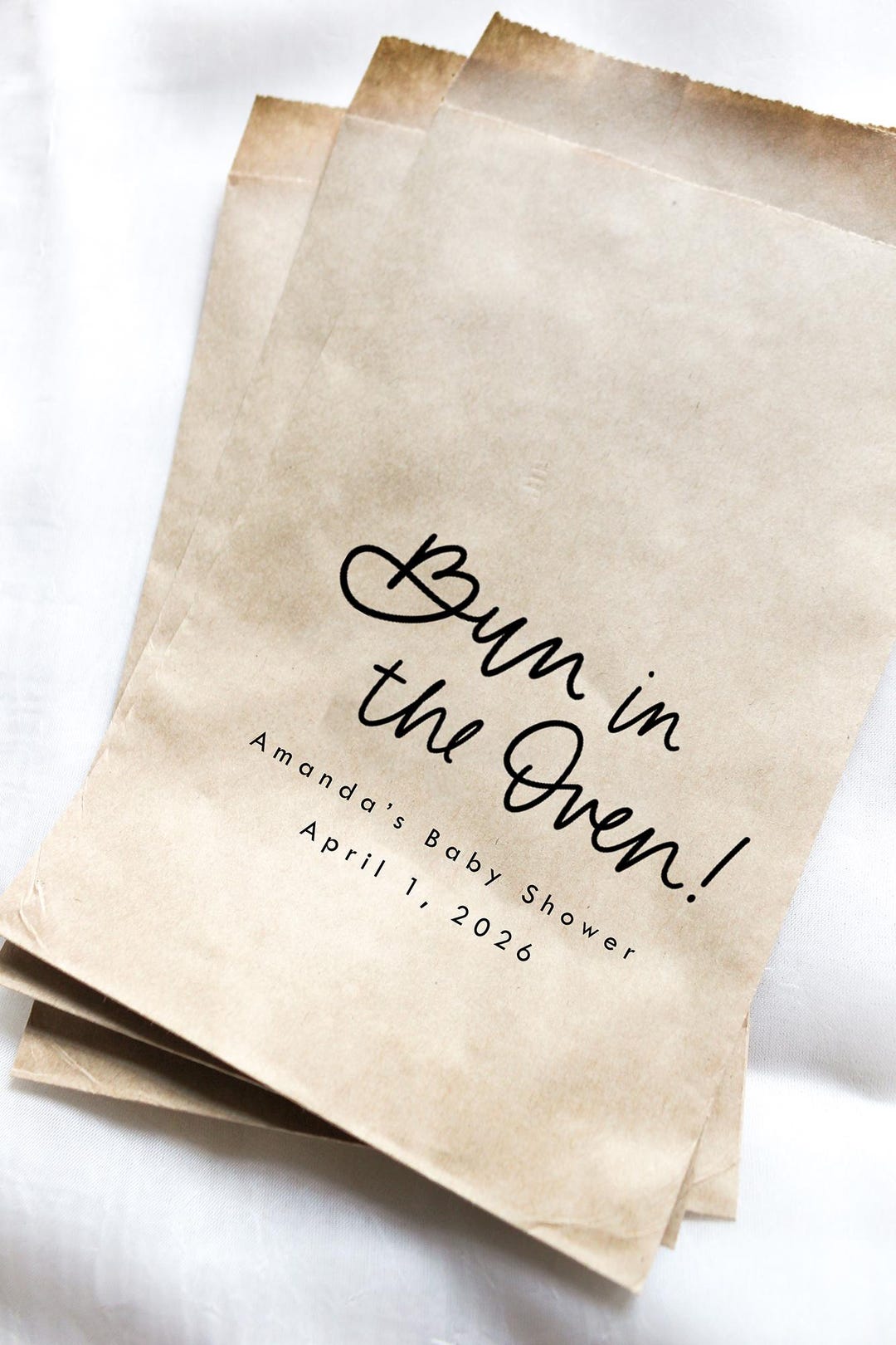 Bun in the Oven Personalized Favor Bags || Baby Shower Treat Bags ...
