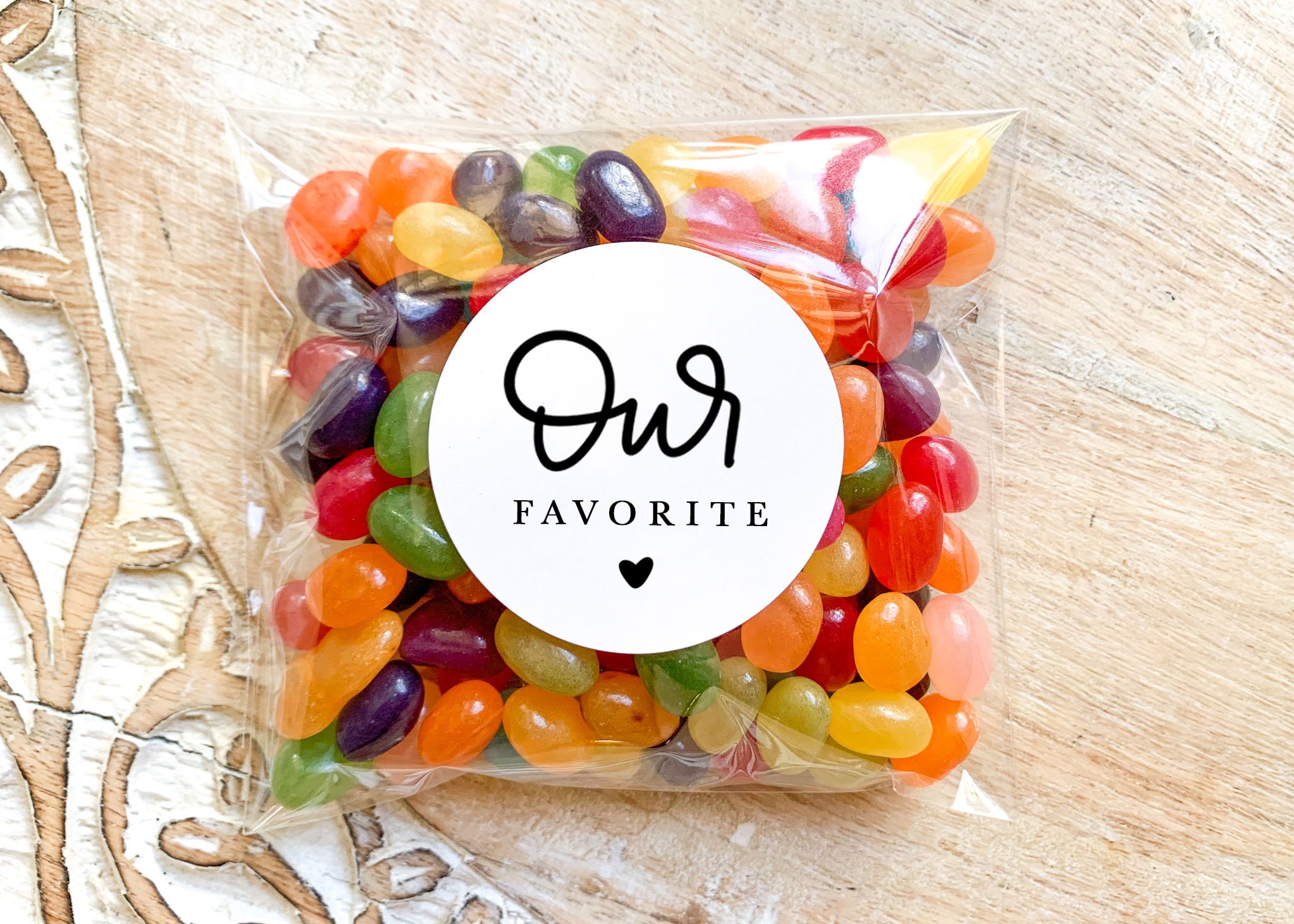 Our Favorite Stickers || Wedding Candy Favors, Goodie Bags, Cookie Bags ...