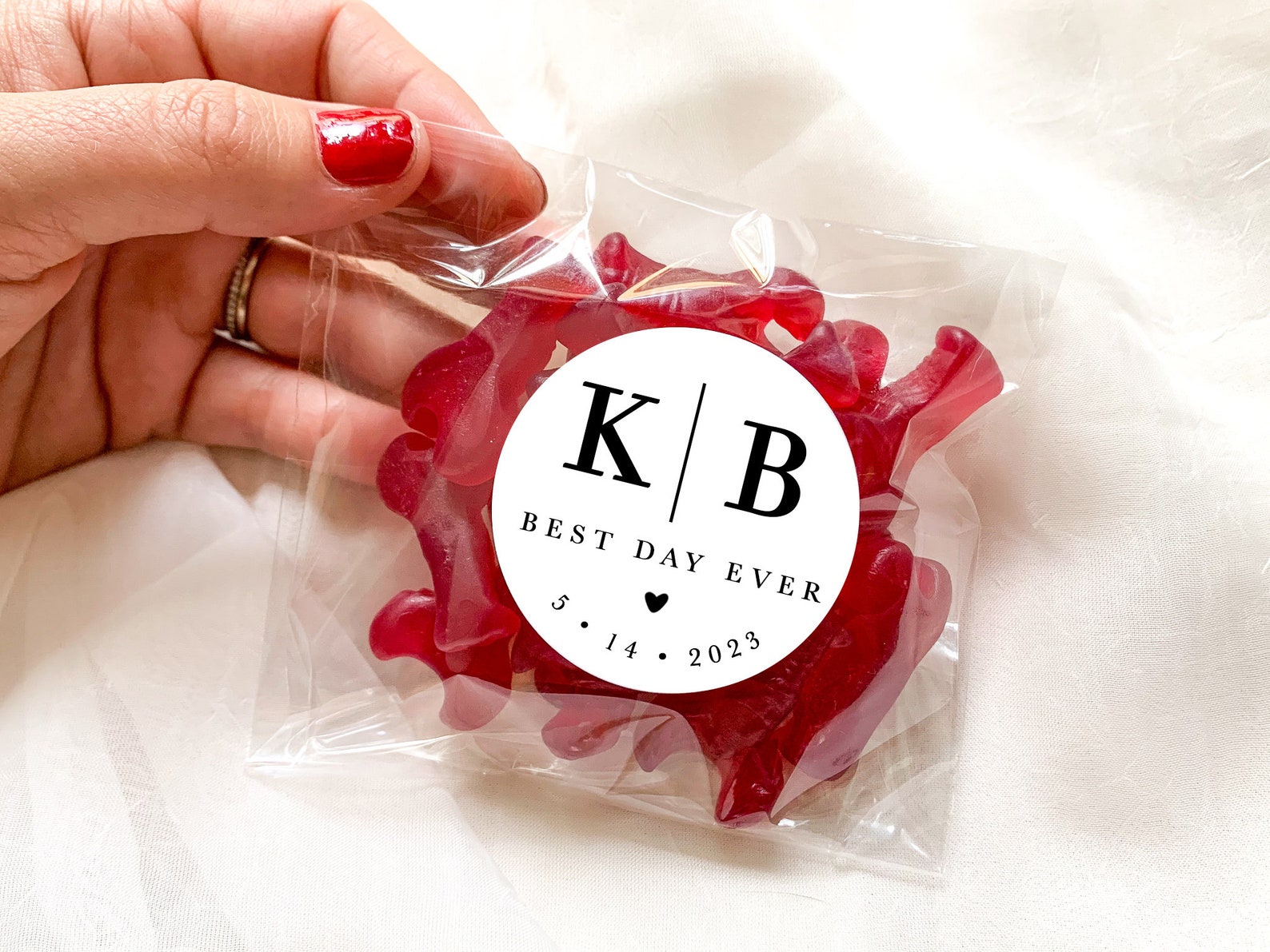 Wedding Initials Stickers Personalized Wedding Favor - Etsy