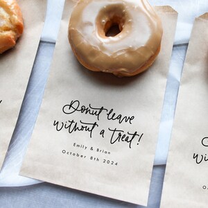 Donut Leave Without a Treat Favor Bag Donut Wedding Favor Bag, Party ...