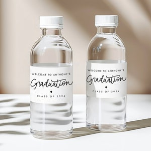 Graduation Water Bottle Labels Water Bottle Sticker, Water Bottle ...