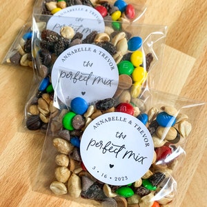 The Perfect Mix Stickers Personalized Wedding Trail Mix - Etsy