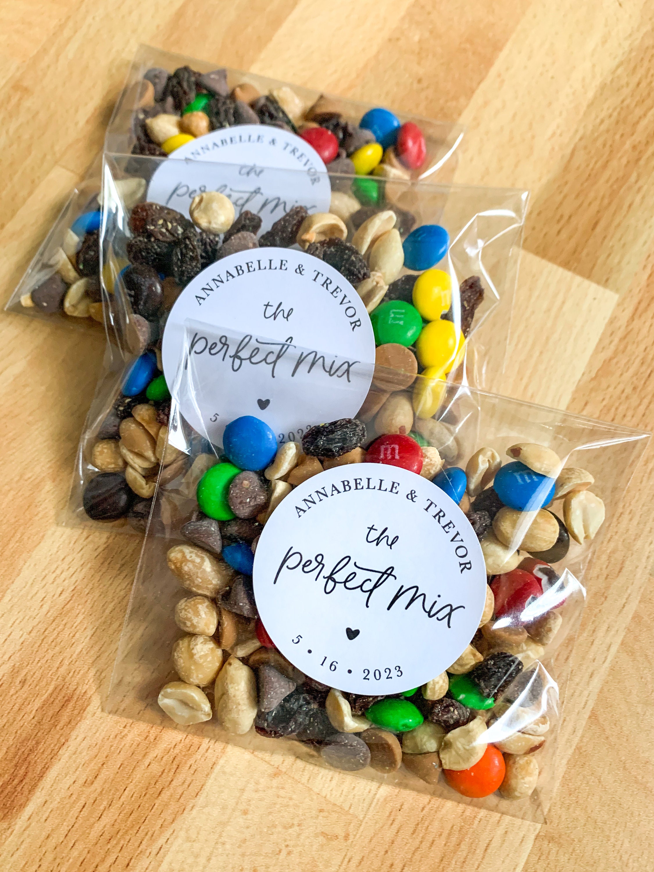 The Perfect Mix Stickers Personalized Wedding Trail Mix - Etsy