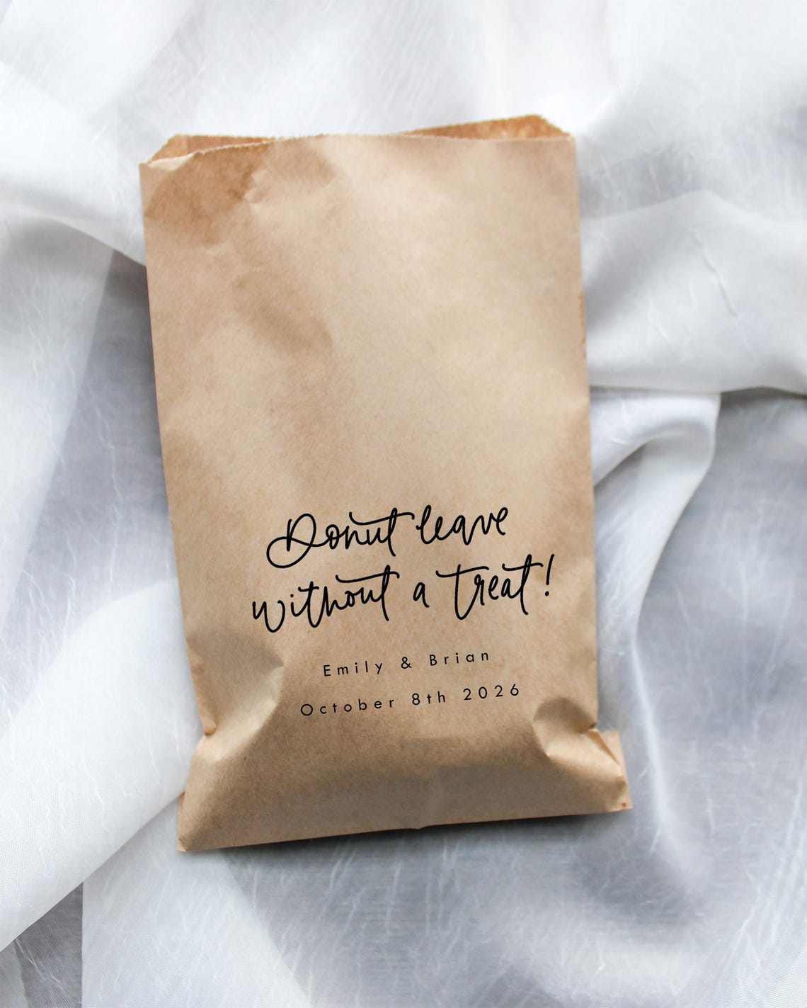 Donut Leave Without a Treat! Favor Bag || Donut Wedding Favor Bag ...