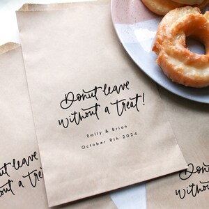 Donut Leave Without a Treat Favor Bag Donut Wedding Favor Bag, Party ...