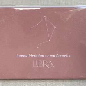 Happy Birthday to My Favorite Libra Zodiac Birthday Card - Etsy