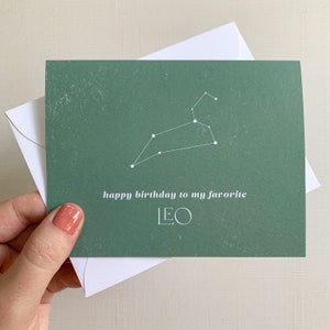 Happy Birthday to My Favorite Leo Zodiac Birthday Card Jul 23 Aug 22 - Etsy