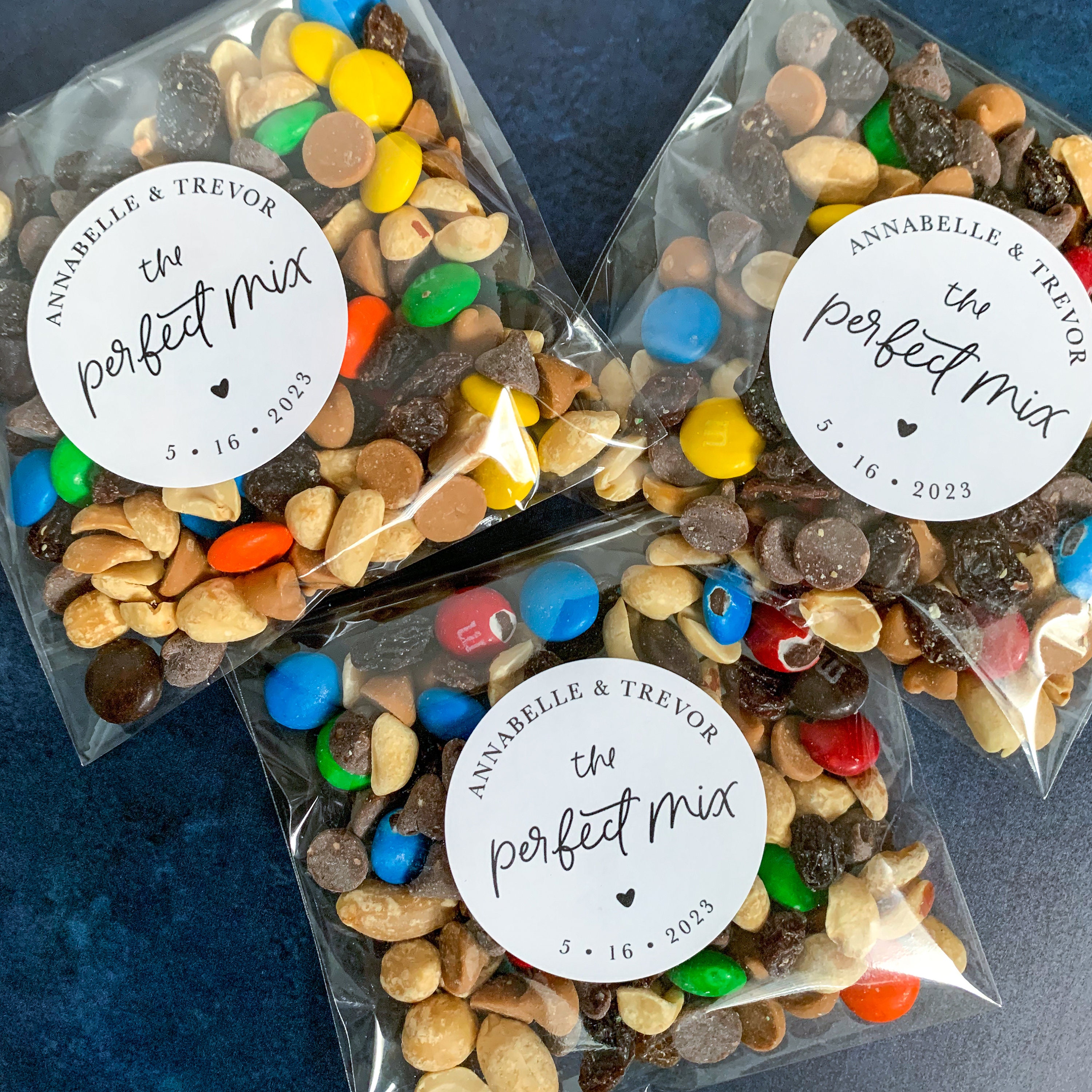The Perfect Mix Stickers Personalized Wedding Trail Mix - Etsy
