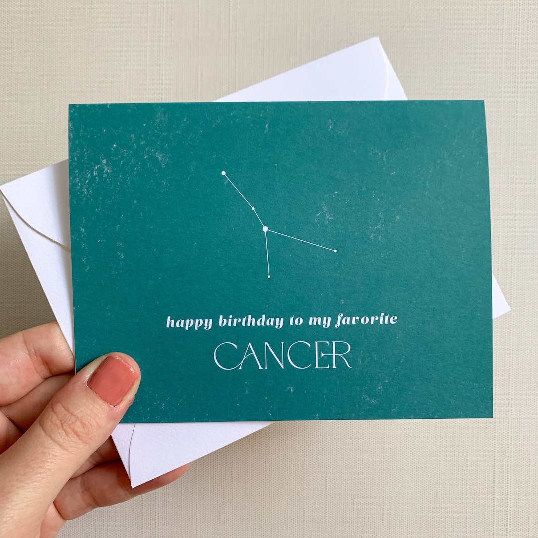 Happy Birthday to My Favorite Cancer Zodiac Birthday Card Jun 21 Jul 22 ...