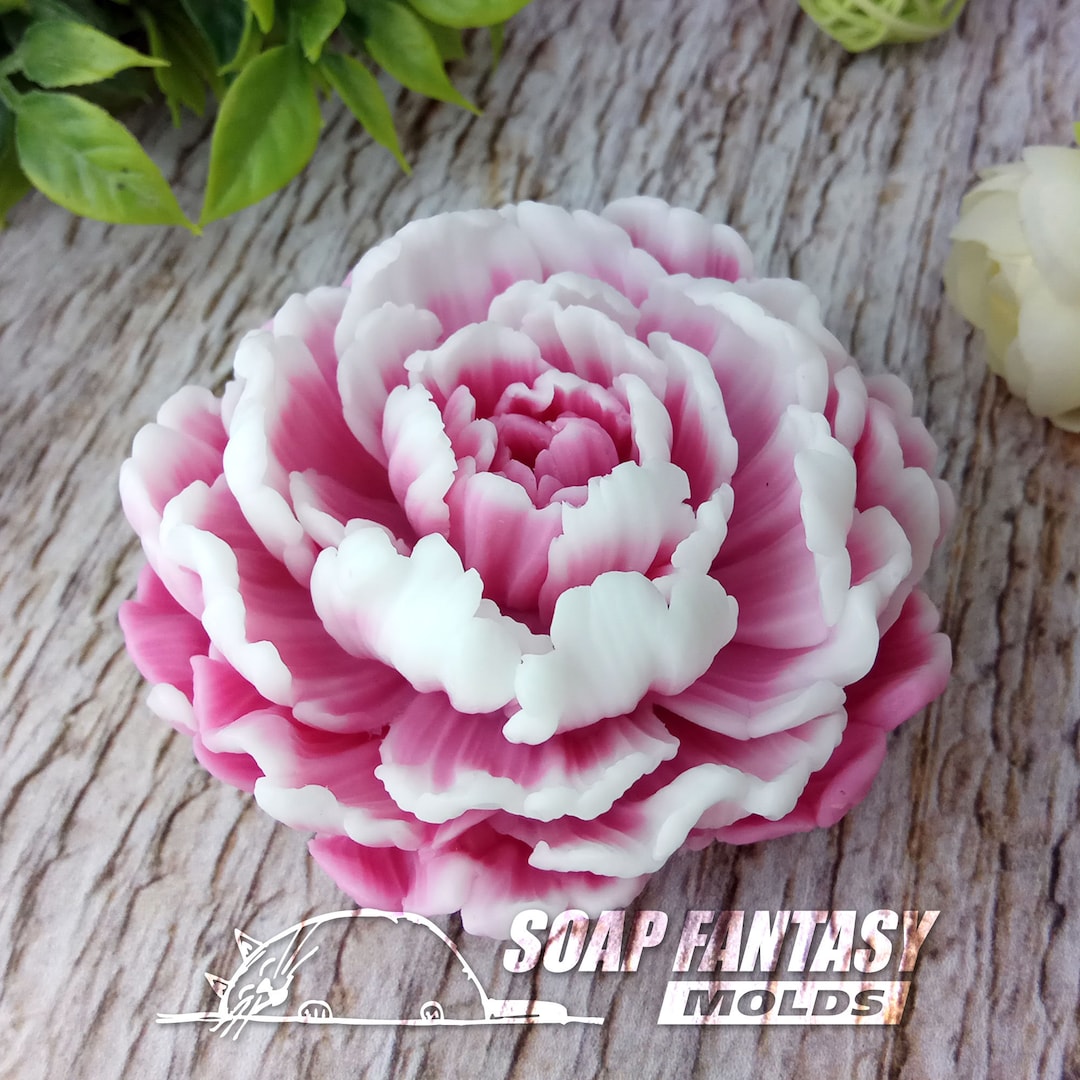 Peony "sarah Bernhardt" Silicone Soap Mold - for Soap Making, Craft ...