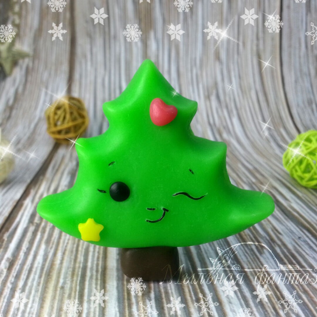 Smile Christmas Tree Silicone Soap Mold for Soap Making Kawaii : Made ...