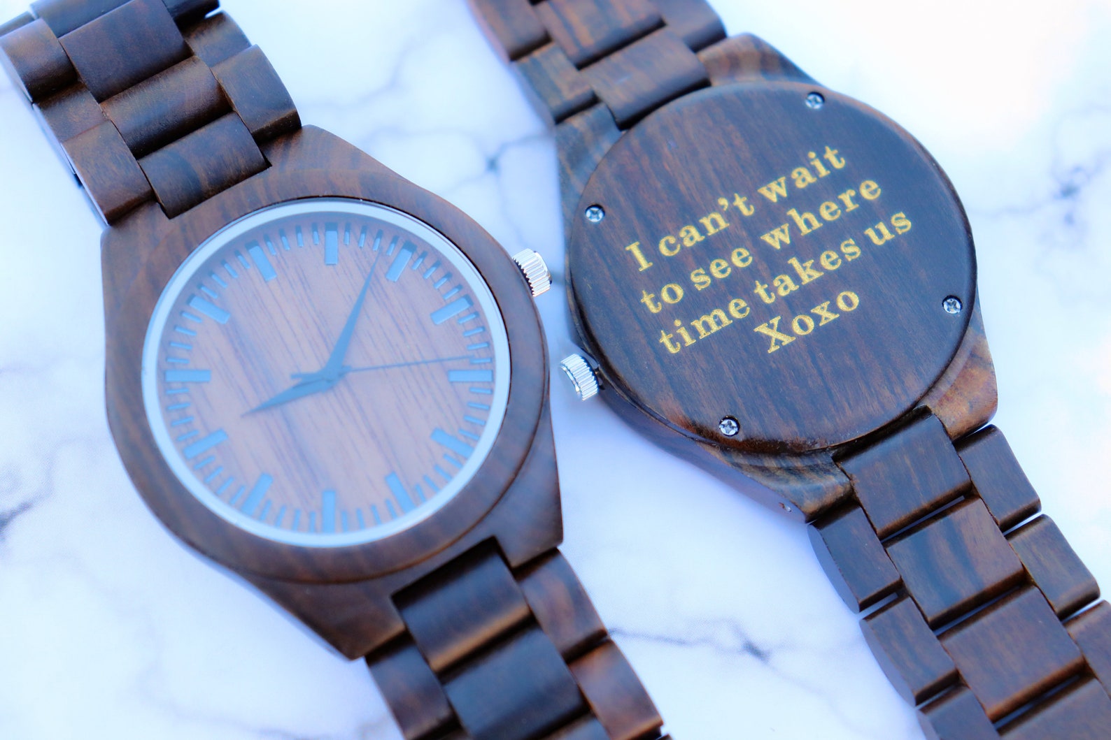 Engraved Wooden Watch for Him Personalized for Him Husband - Etsy