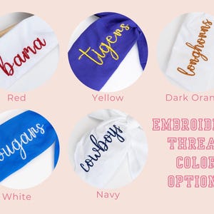 Team Embroidered Long Tail Bows - CUSTOM, Sports Team Fan Bows ...