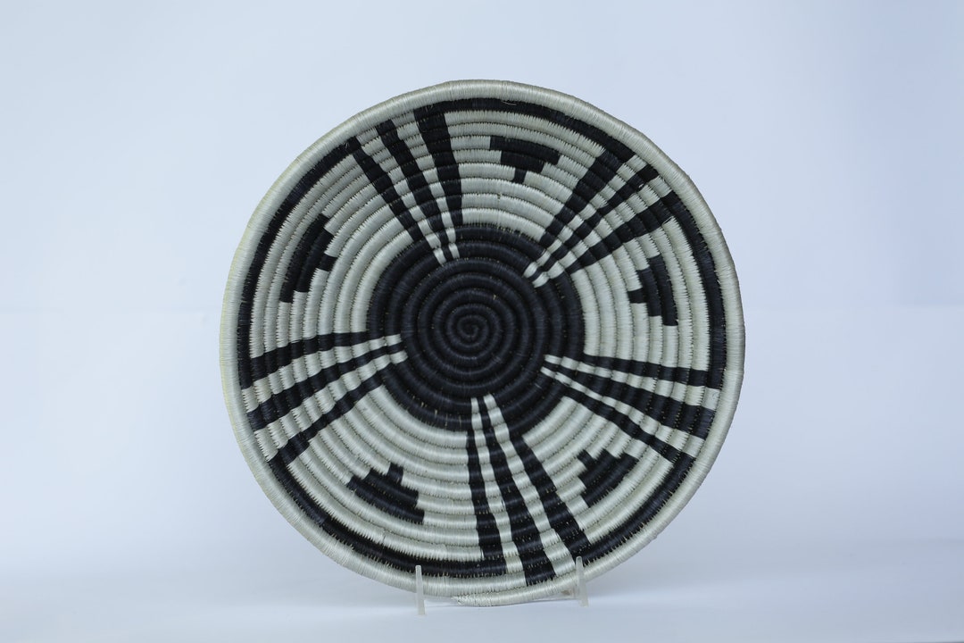 African Wall Basket - Handwoven Rwanda Basket for Wall Decor, Boho Home ...