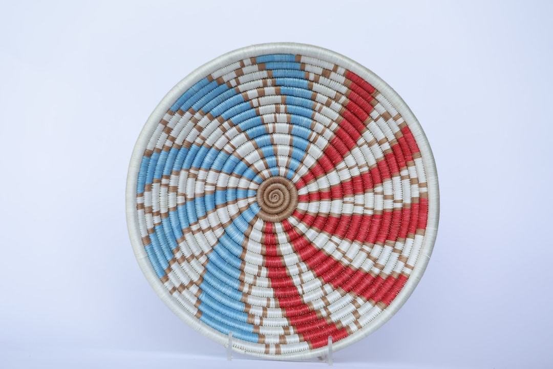African Woven Wall Basket: Rwanda Sisal Fiber Art - Etsy