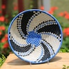 Igisiga Medium African Basket, 10 Inches Rwanda Basket, Black and White ...