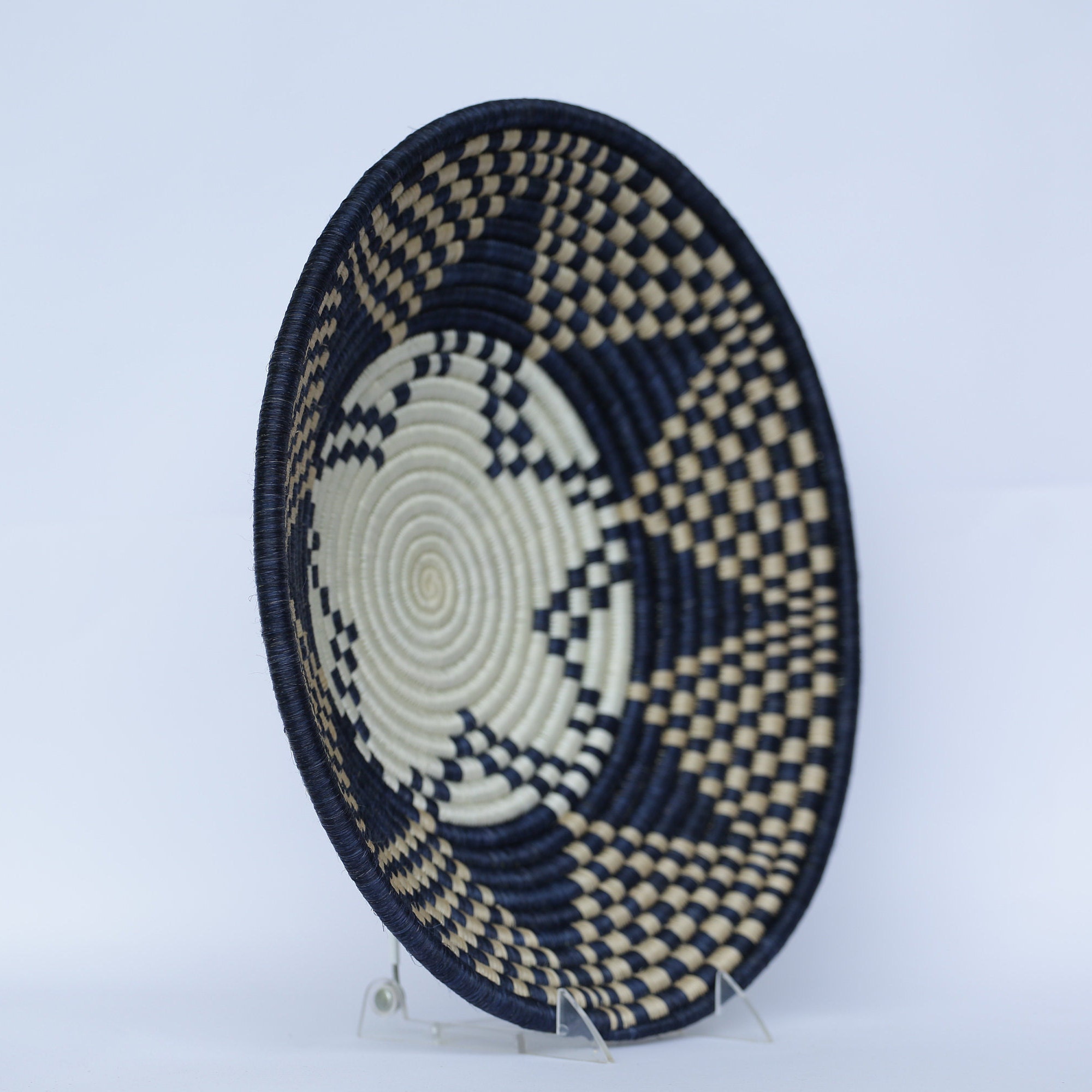 Handwoven African Wall Basket: Rwanda Sisal Fiber Art - Etsy