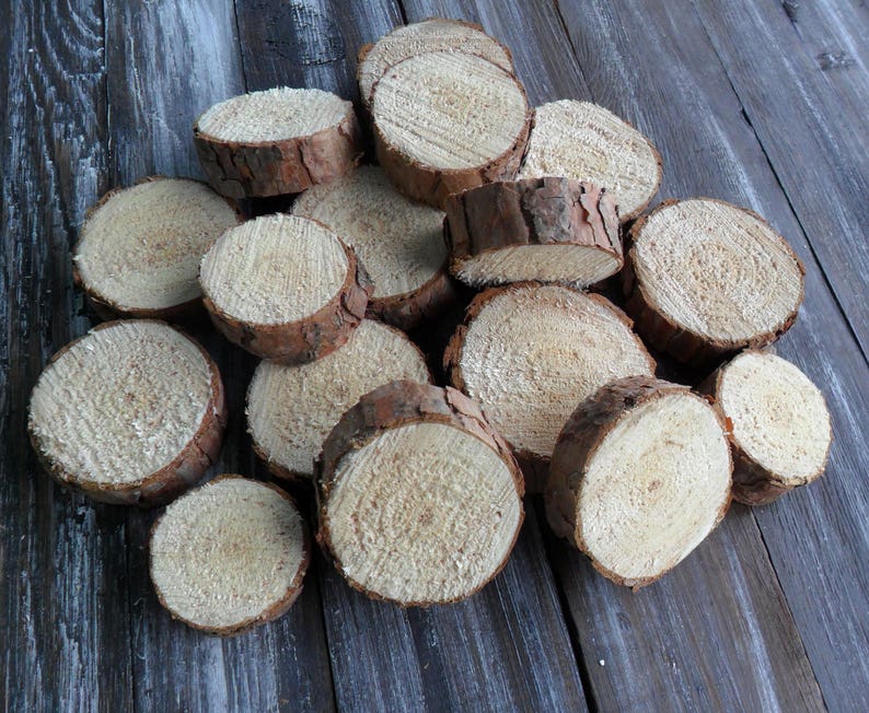 13 Natural Wood Slices DIY Wooden Craft Wood Slices Circles | Etsy