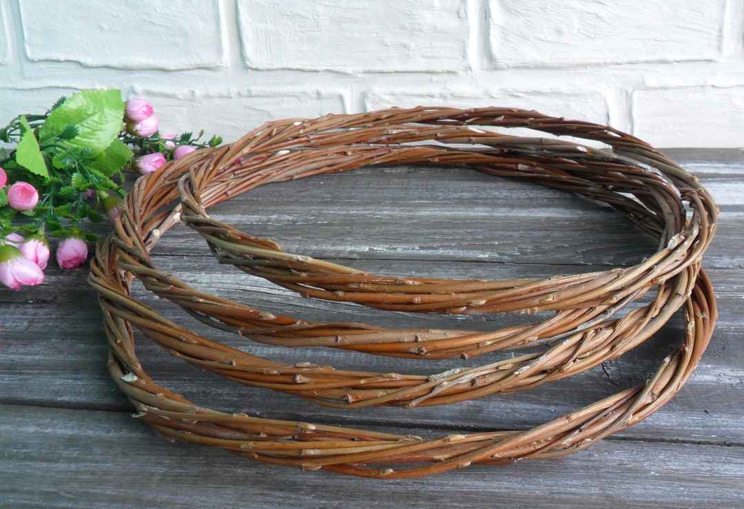 SET OF 4 Willow Hoops 8", 10", 12" Base Dreamcatcher Willow Twig Wreath ...