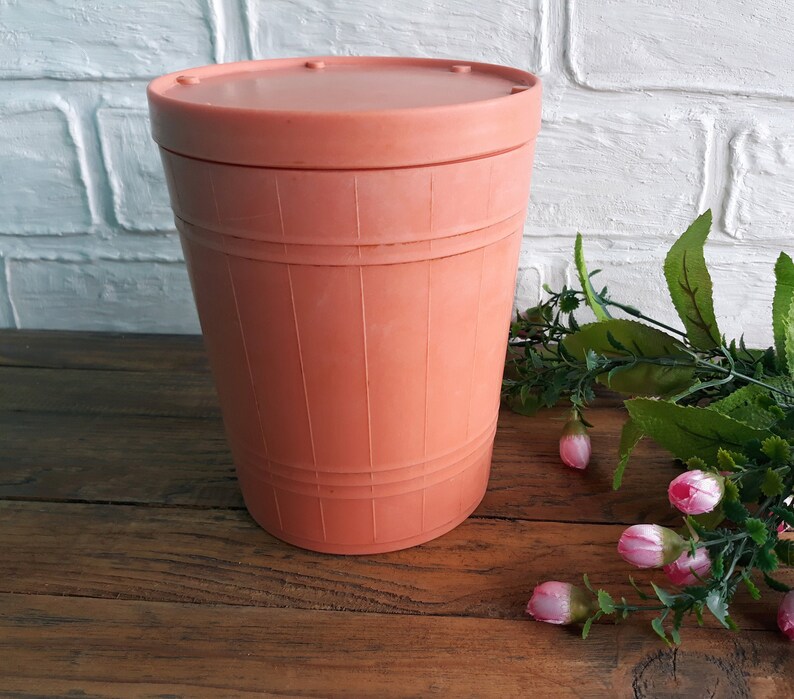 Vintage Plastic Storage Box Lid Retro Container 70s - Etsy