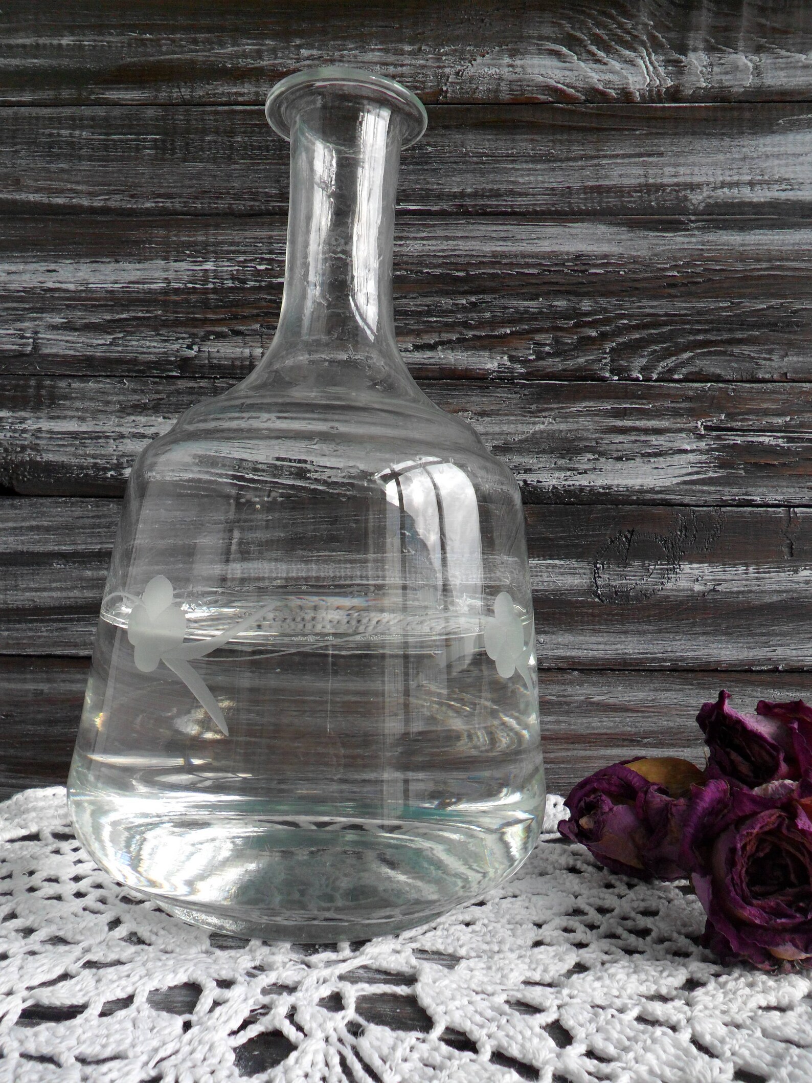 Country Kitchen Vintage Glass Carafe Retro Juice Decanter - Etsy