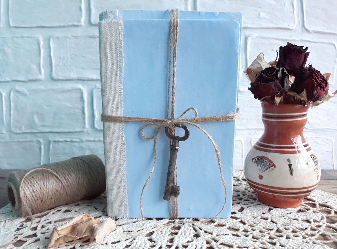 Vintage Books Set Blue Book Decor Shabby Chic Decor Light Blue | Etsy