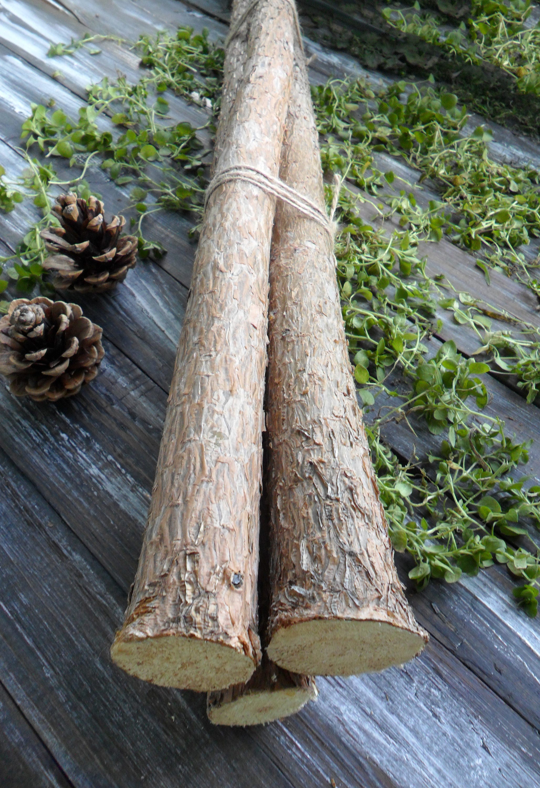 Set of 3 Pine Logs 31.50 Long Wood Product Forest Craft | Etsy