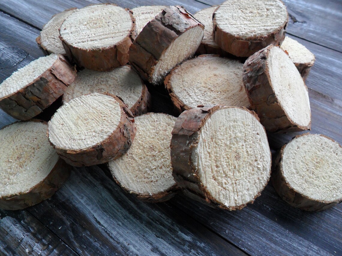 13 Natural Wood Slices DIY Wooden Craft Wood Slices Circles - Etsy